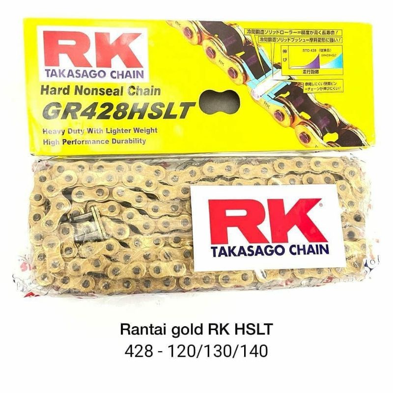 Jual RANTAI RK TAKASAGO CHAIN 428 HSLT 130L/140L | Shopee Indonesia