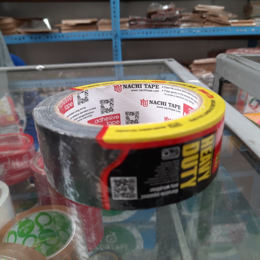 Jual Isolasi Lakban Kain Nachi 35mm Besar Hitam Isolasi Cloth Premium ...