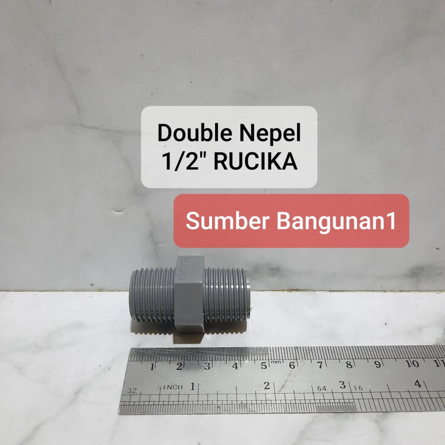 Jual Double nepel 1/2" RUCIKA dobel drat PVC 1/2 inch | Shopee Indonesia