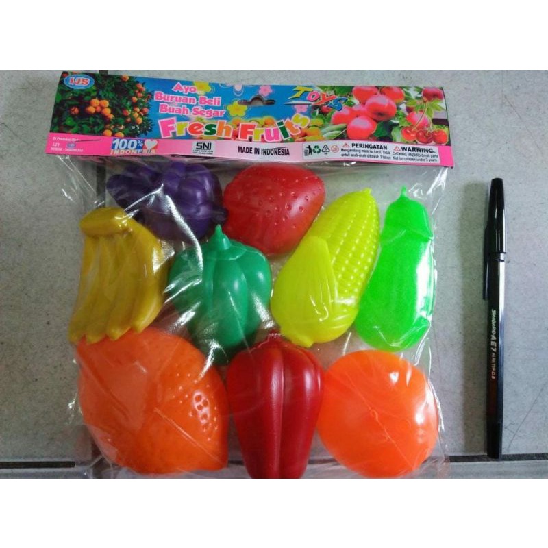 Jual MAINAN BUAH BUAHAN KANTONG ISI 9 REPLIKA BUAH | Shopee Indonesia