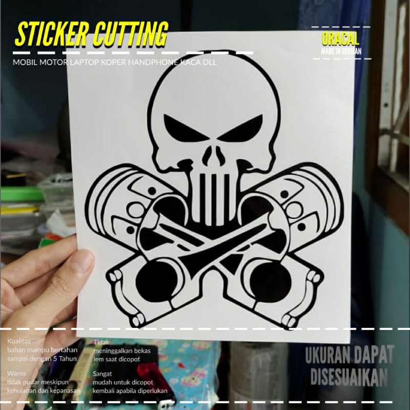 Jual STIKER TENGKORAK STICKER CUTTING BAHAN ORACAL | Shopee Indonesia