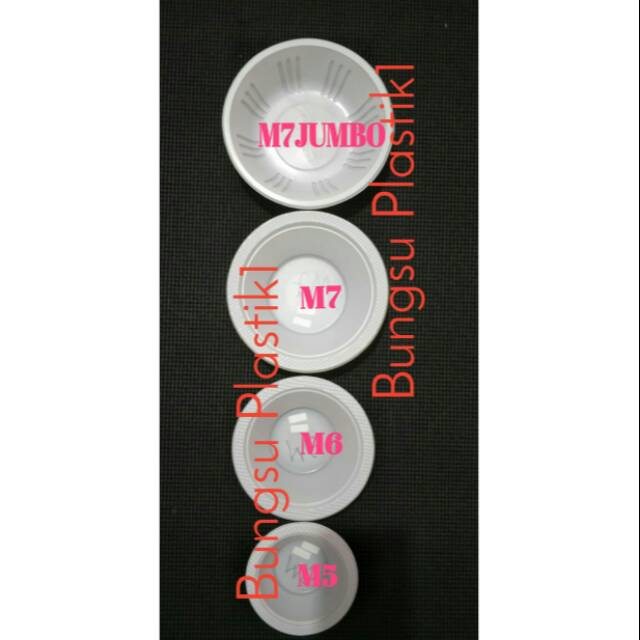 Jual Isi @ 50pcs Mangkok plastik M7 Jumbo /M7/M6/M5 | Shopee Indonesia