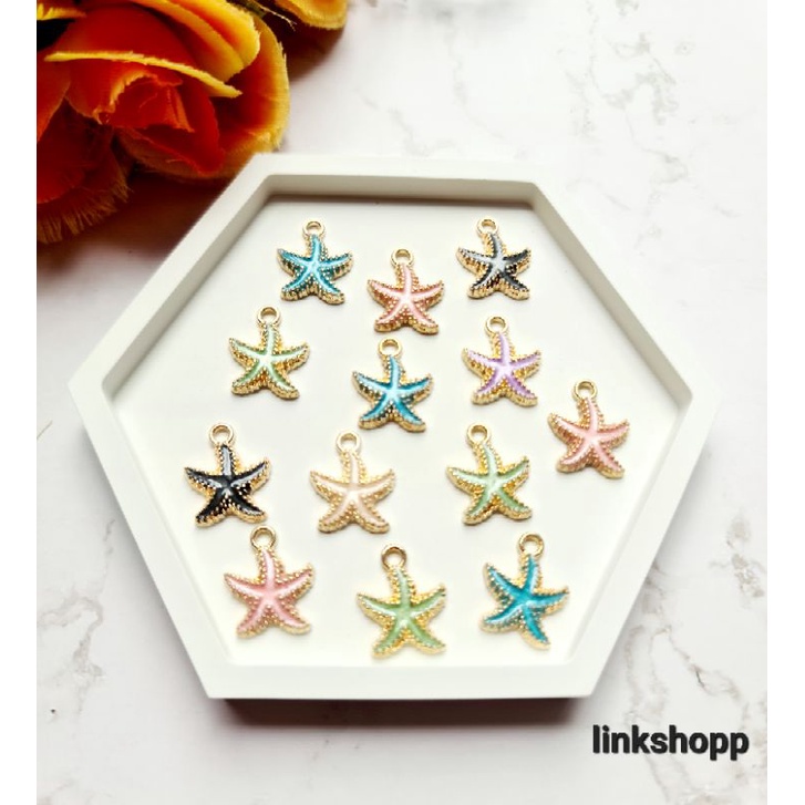 Jual CHARM LIONTIN BENTUK BINTANG LAUT KEONG KERANG LAUT WARNA | Shopee ...