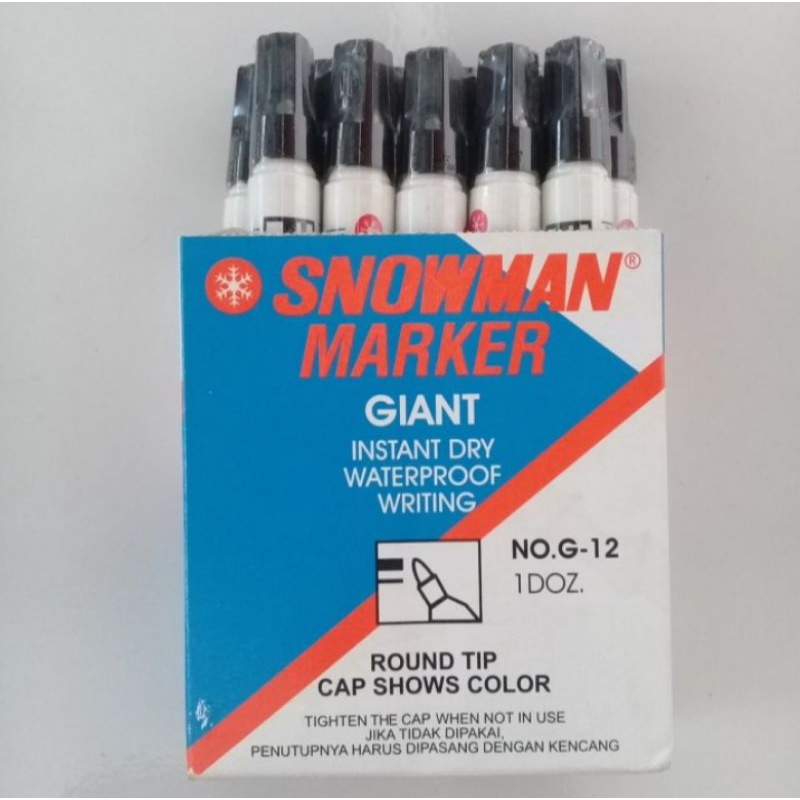 Jual SNOWMAN MARKER HITAM (PERMANEN) | Shopee Indonesia