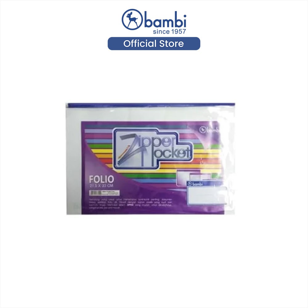 Jual Bambi Organizer Map Dokumen Folio Zipper Pocket With Metal Head ...