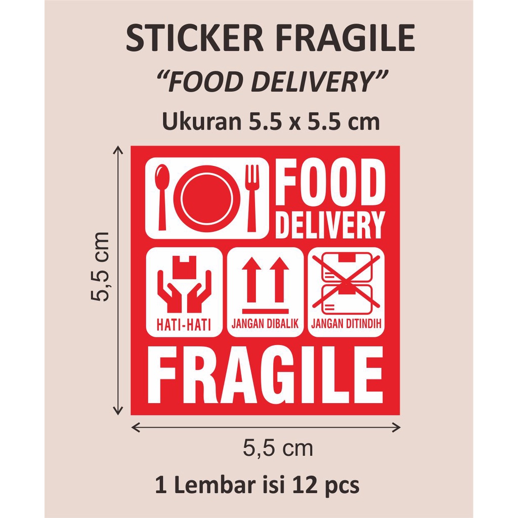 Jual Sticker Fragile Food | Shopee Indonesia