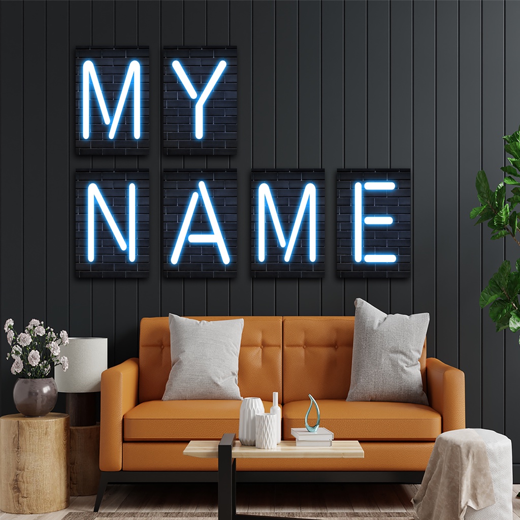 Jual Custom Poster Kayu Huruf Alphabet NEON Dekorasi Walldecor | Shopee ...