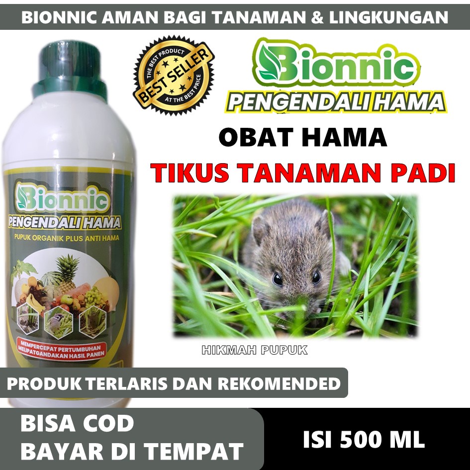 Jual PRODUK- COD AMAN BIONNIC 500 ML OBAT HAMA TIKUS TANAMAN PADI - OBAT PENGUSIR HAMA TIKUS DI ...