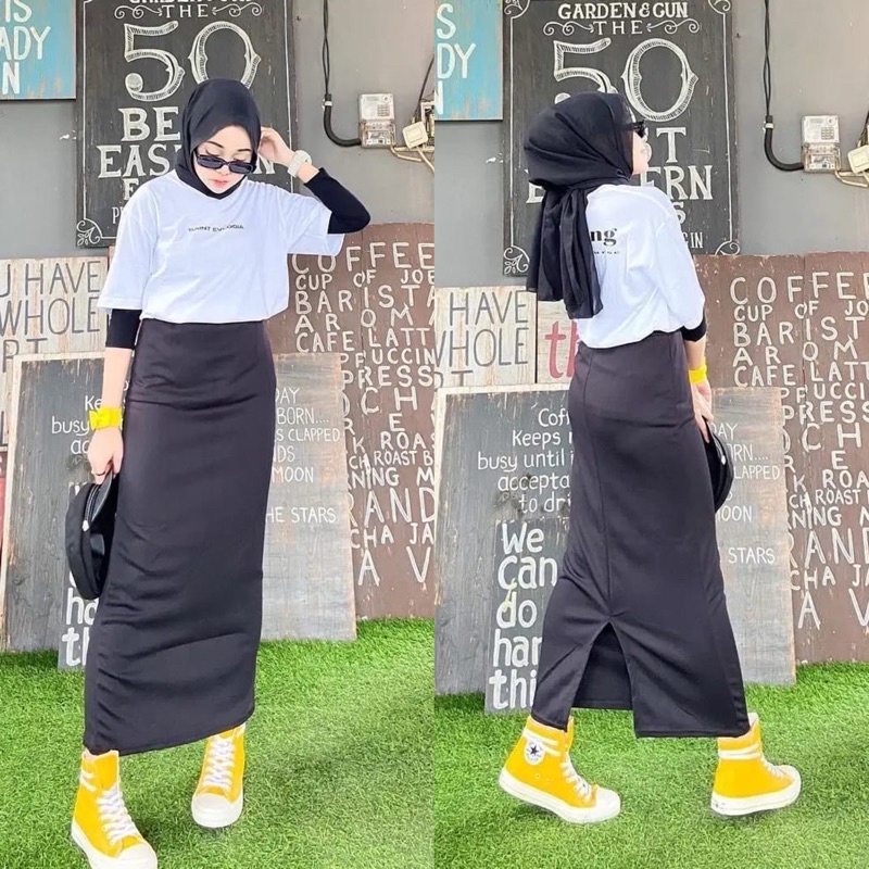 Jual Bawahan - Rok Span Scuba Bahan Premium Rok Scuba Best Quality ...