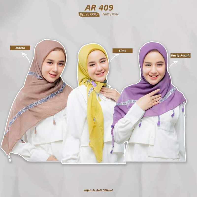 Jual Hijab Arrafi || Arr 409 Segi Empat (endanghijab) | Shopee Indonesia