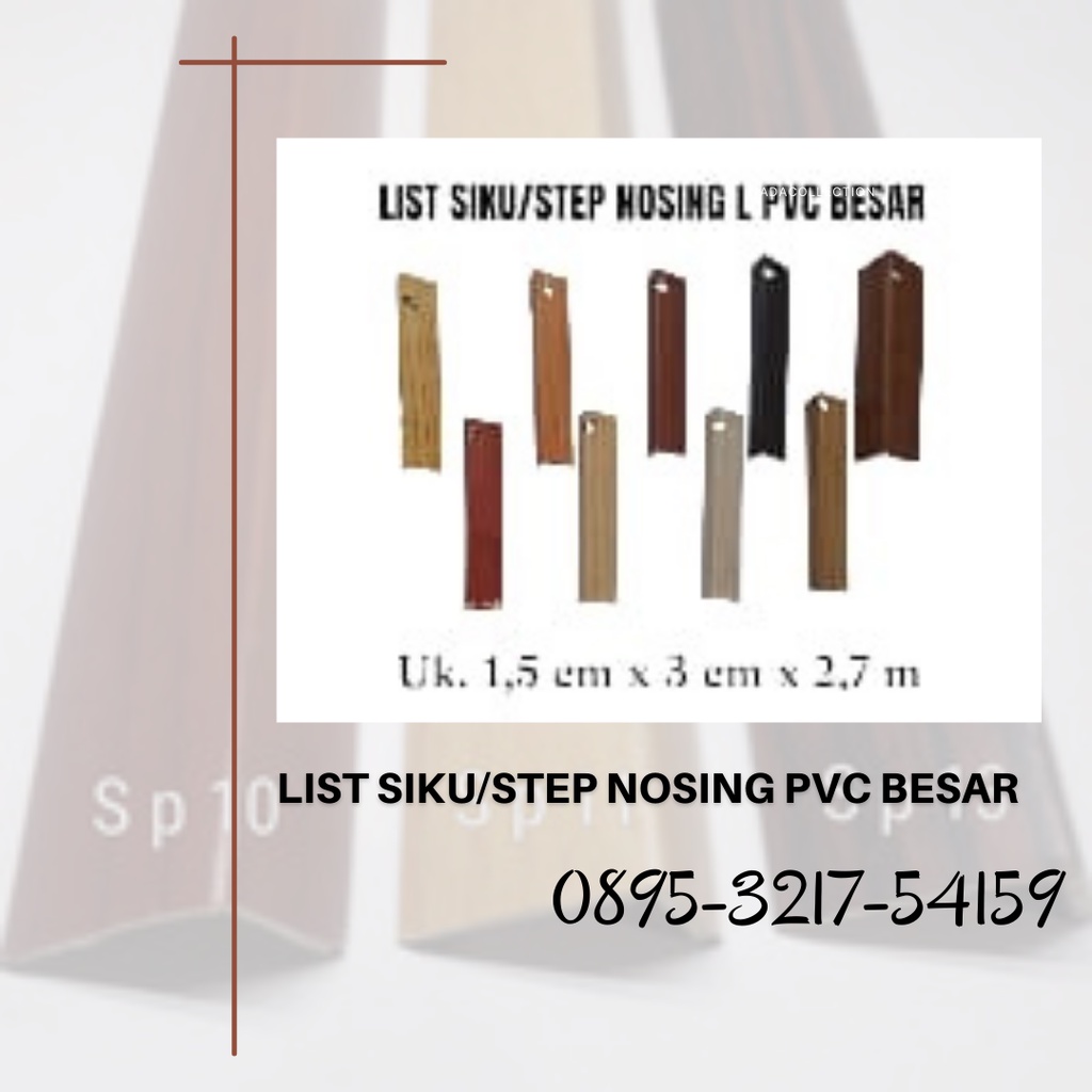 Jual Step Nosing MDF/PVC dan List Siku Tangga PVC Warna Custom | Shopee ...