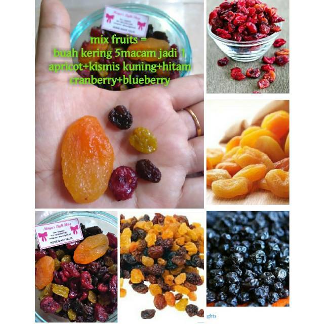 Jual mix fruit dry fruit 100gr 200gr buah kering manisan buah kue ...