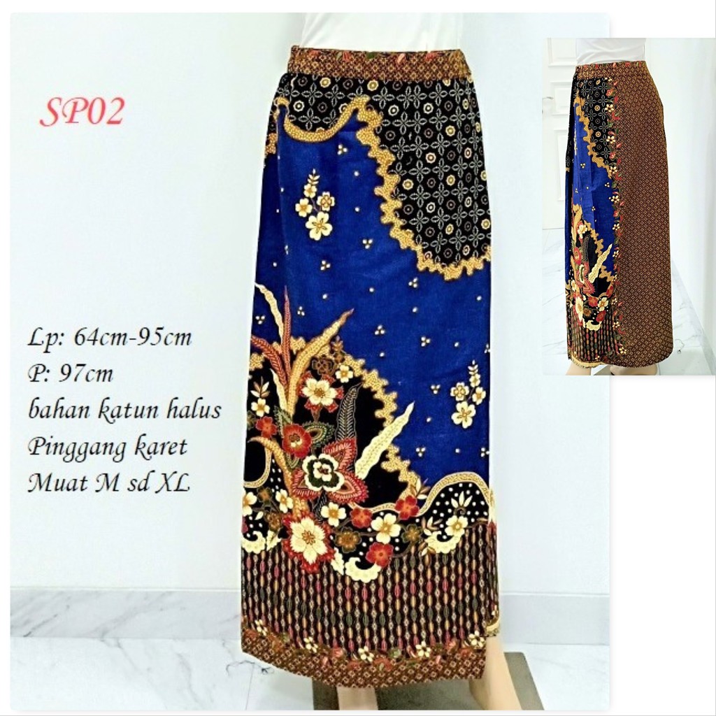 Jual Bawahan Batik Rok Batik Span Panjang Sp07(motif) | Shopee Indonesia
