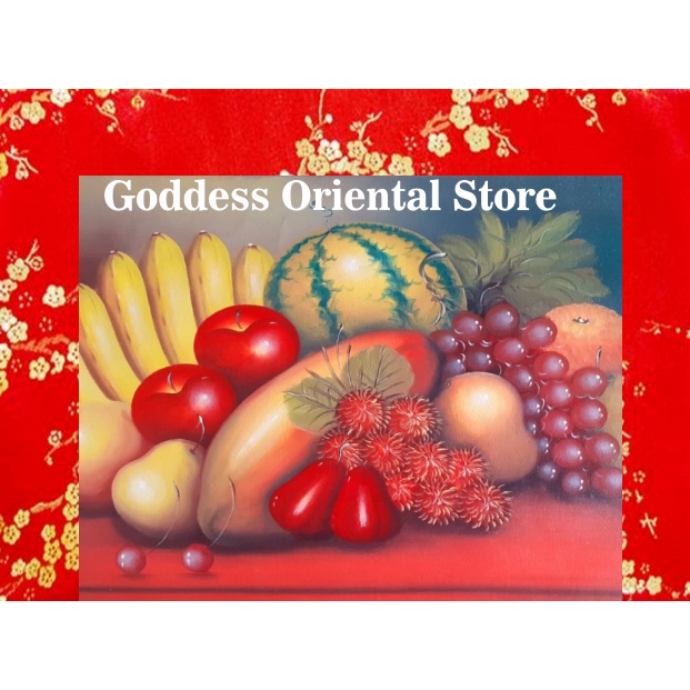 Jual Lukisan Feng Shui Buah Fruit Basket Motif 2 Handpainted Lambang ...