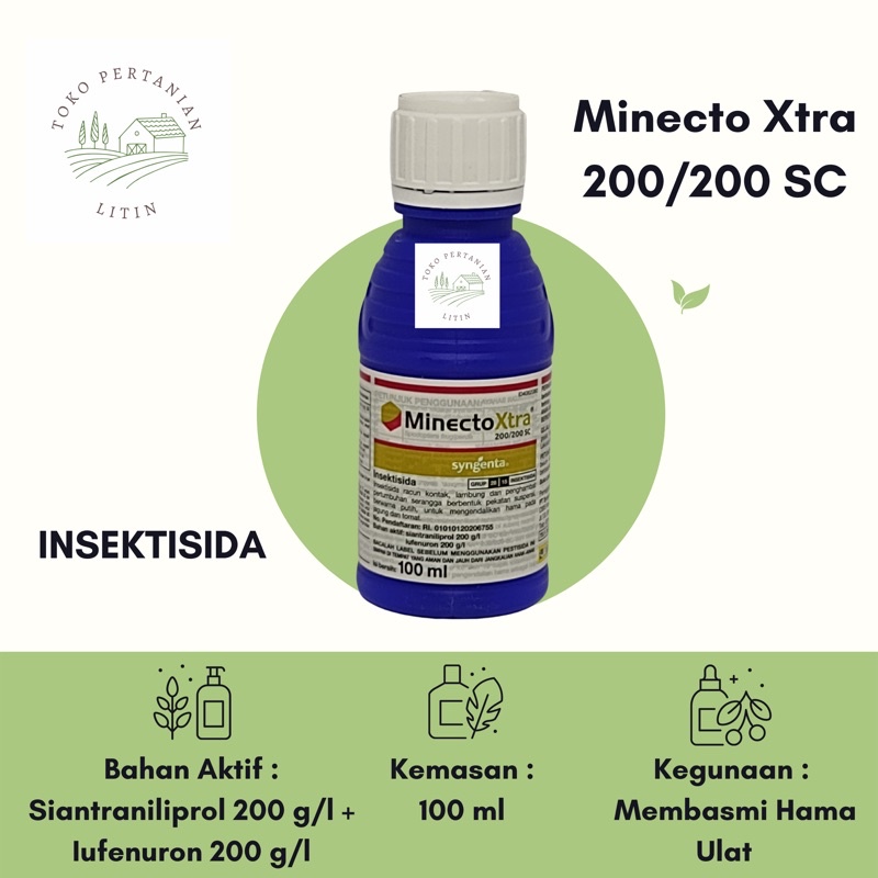 Jual Minecto Xtra 200/200 SC- 100 ml (Insektisida) Membasmi Hama Ulat ...