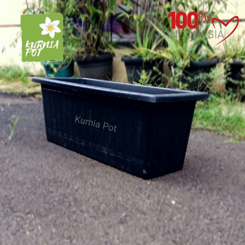 Jual Pot Tanaman Bunga Panjang Gentong 60 Cm Warna Hitam | Shopee Indonesia