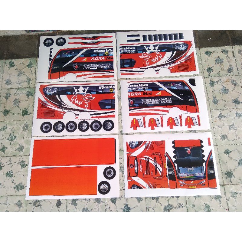 Jual Lembaran Papercraft Bus Agra Mas JB2+SDD DOUBLE DECKER Skala 1:20 ...