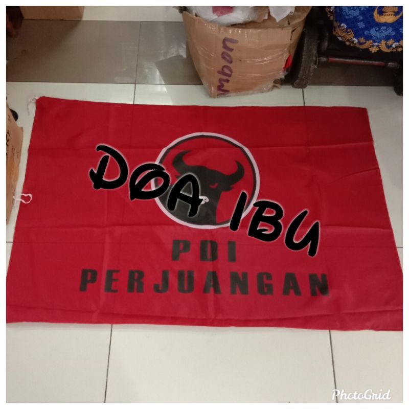 Jual ready stock bendera partai PDI-P 60x90 (100pcs) best seller ...