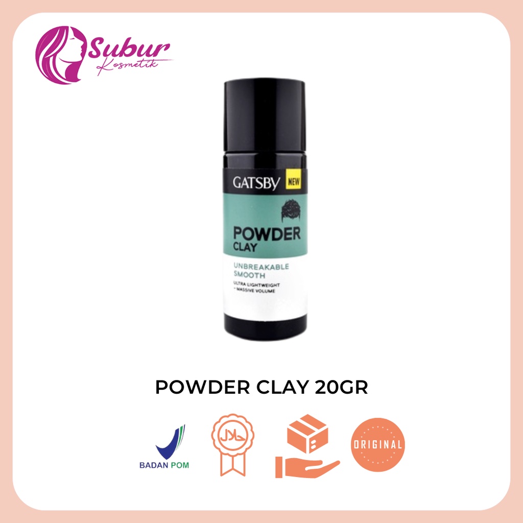 Jual Gatsby Powder Clay Unbreakable Smooth Hair Styling Powder 20gr ...
