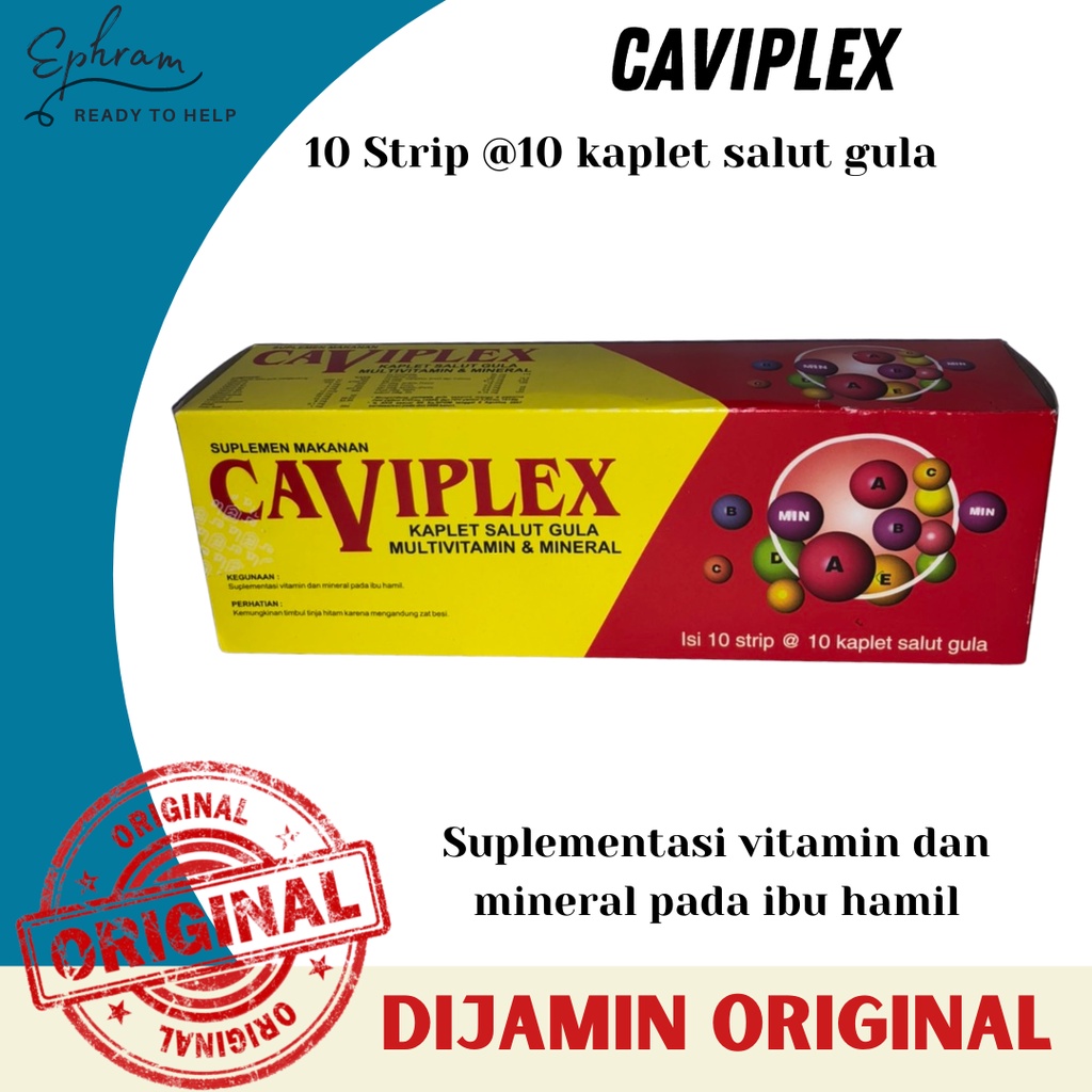 Jual Vitamin Caviplex Kaplet salut gula dan mineral | Shopee Indonesia