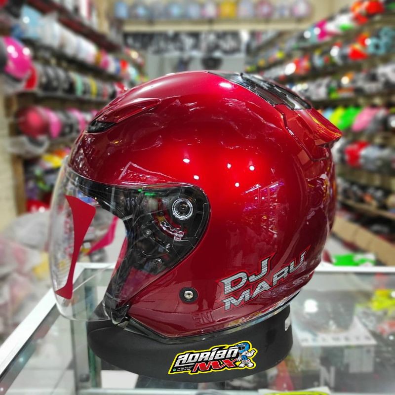 Jual HELM KYT DJ MARU RED MAROON ORIGINAL HELM TOURING KYT DJMARU MERAH MARUN HELM HALF FACE KYT ...