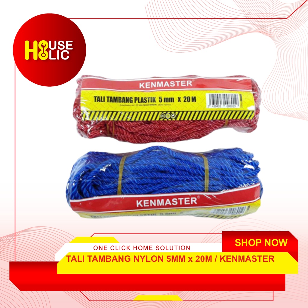 Jual Tali Nilon Nylon 5 mm x 20 Meter / Tali Tambang Plastik 5x20 ...