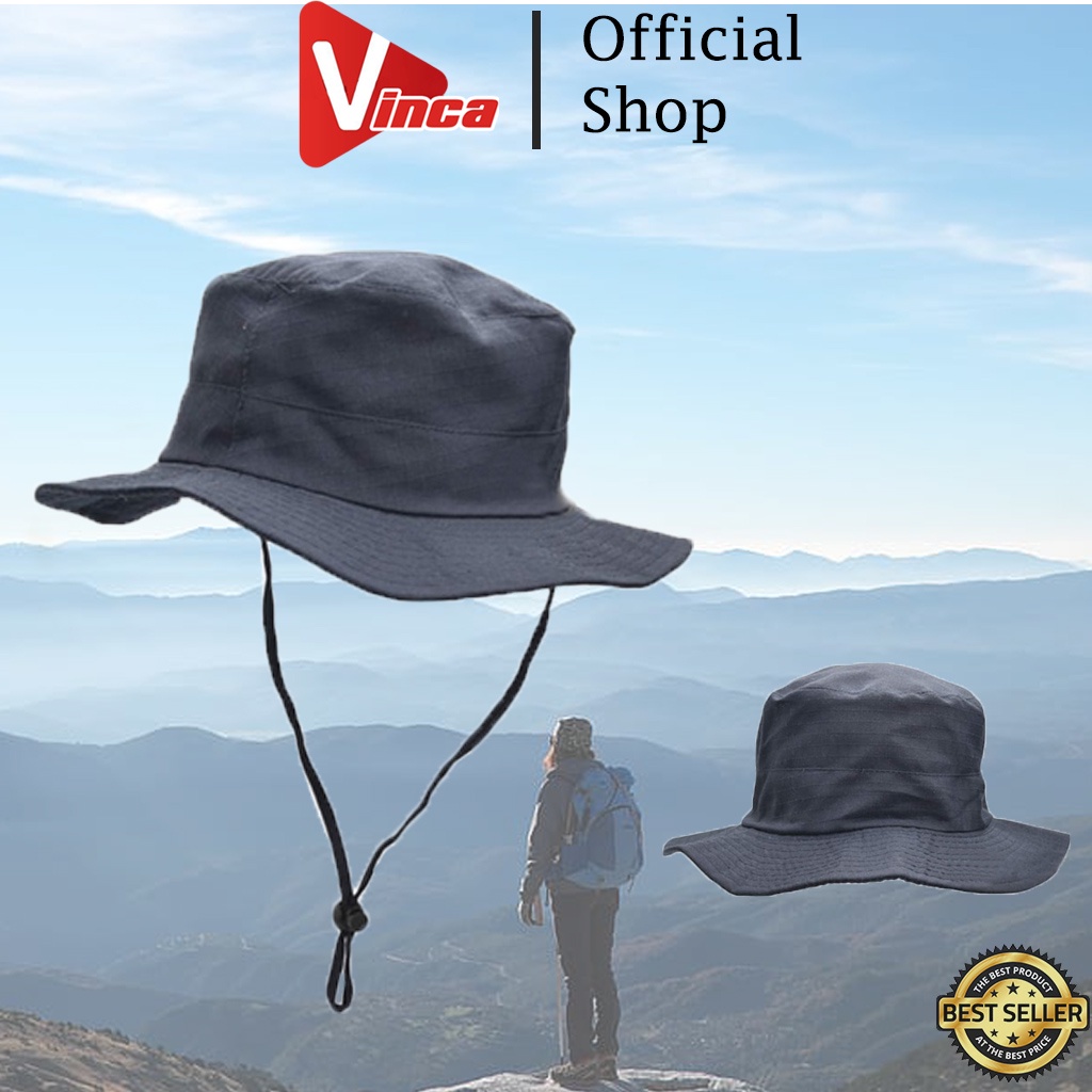 Jual Topi gunung rimba hiking ada talinnya cocok untuk topi outdoor ...