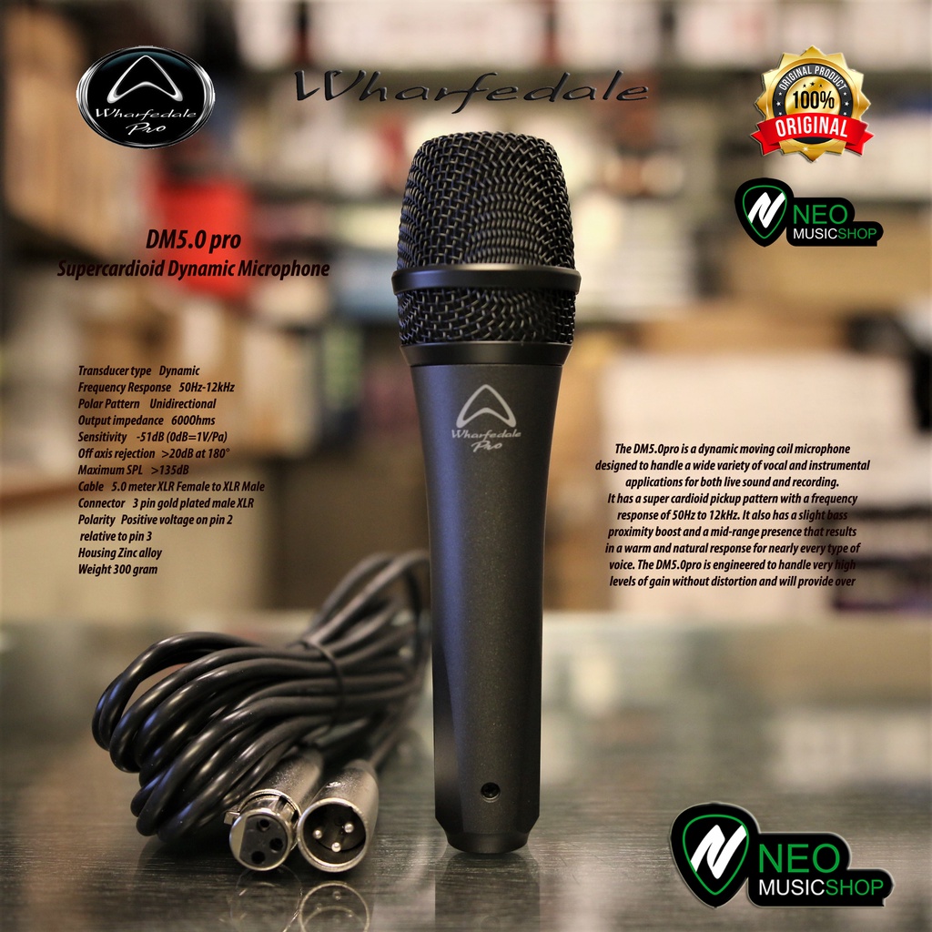 Jual Wharfedale DM5.0 pro Supercardioid Dynamic Microphone Original ...