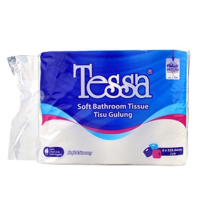 Jual TISU KAMAR MANDI TOILET TESSA SOFT BATHROOM TISSUE GULUNG SET 6 ...