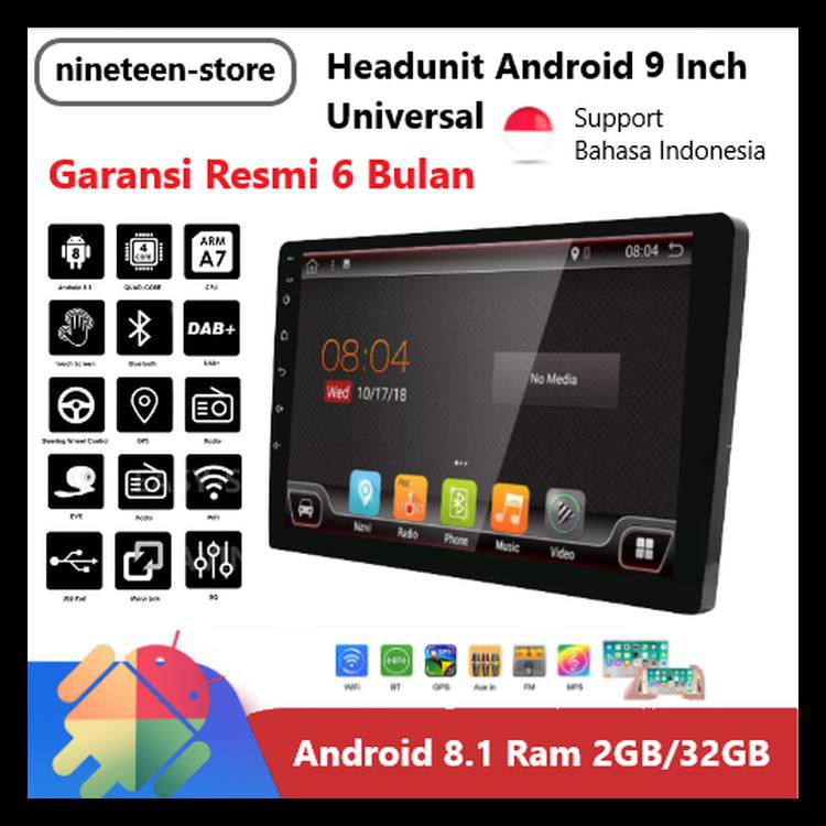 Jual Headunit Android Universal 9 Inch 2Gb Double Din Head Unit Tape ...