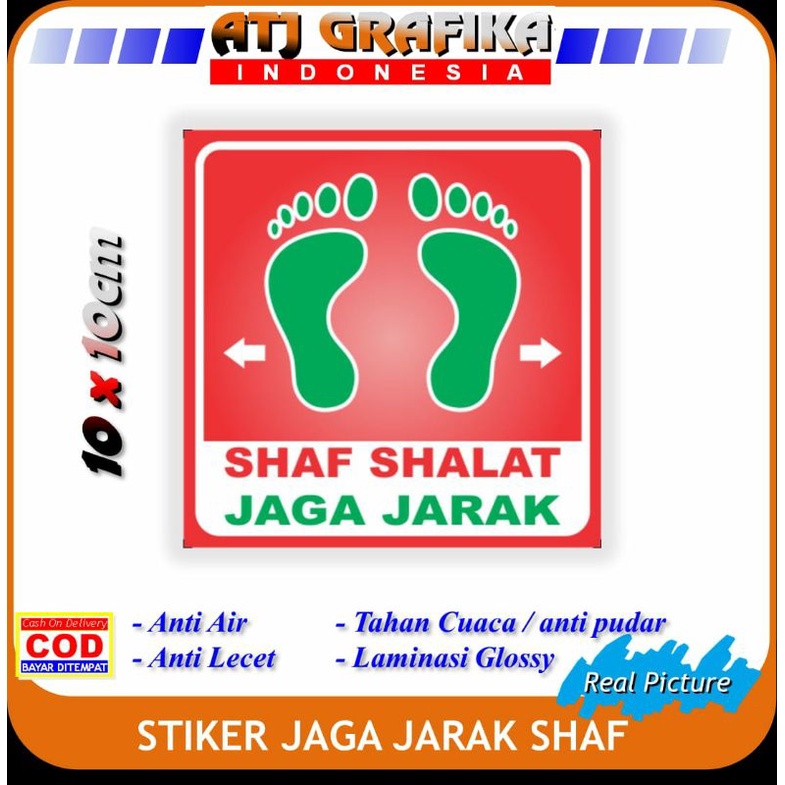 Jual Stiker jaga jarak shaf sholat sticker masjid musholla | Shopee ...