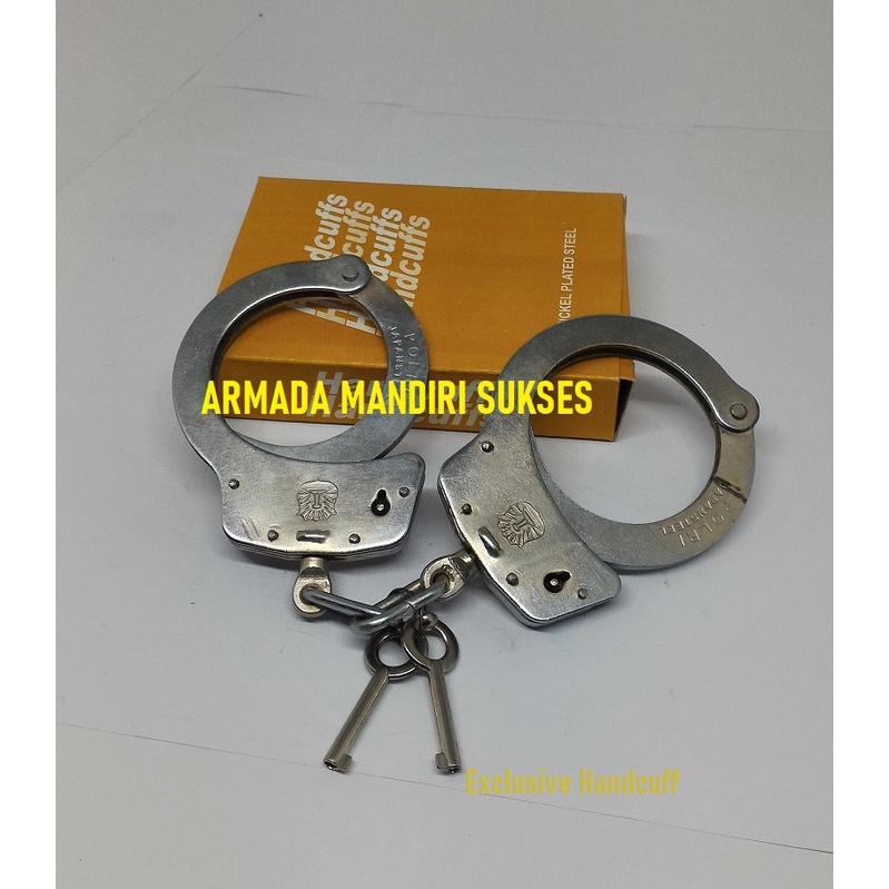 Jual Borgol Tangan Besi Dus Kuning|Handcuffs Dus Kuning | Shopee Indonesia