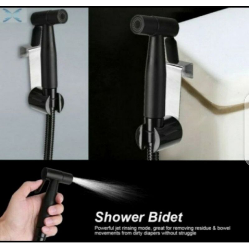 Jual jet shower toilet stainless hitam | Shopee Indonesia