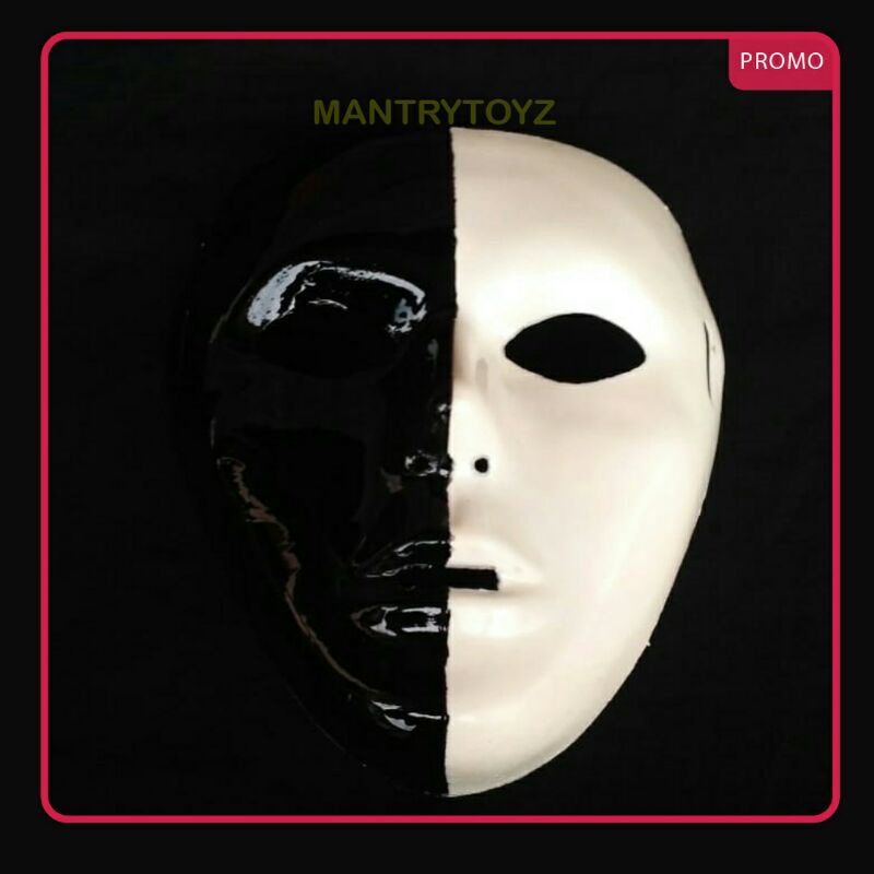 Jual Topeng Jabbaworkes Hitam Putih Pantonim pantomim topeng dance ...