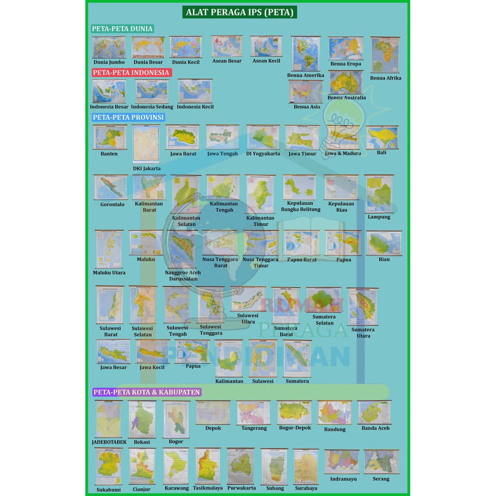 Jual Peta Indonesia (Bingkai) Wawasan Nusantara | Shopee Indonesia