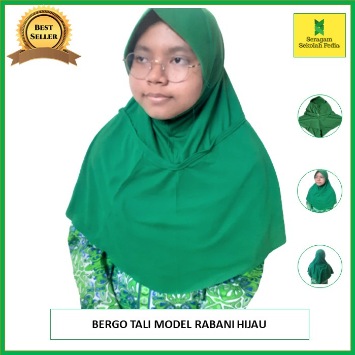 Jual Bergo anak sd al azhar model rabbani warna hijau | Shopee Indonesia