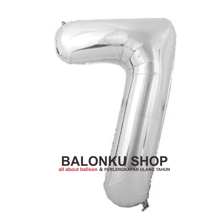 Jual Balon Foil Angka Jumbo Silver 100 cm / Balon Angka Jumbo 100cm ...