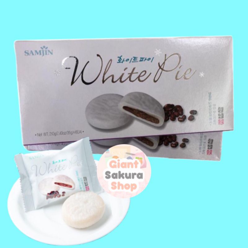 Jual Samjin White Pie Mochi Cake / cemilan impor / mochi | Shopee Indonesia