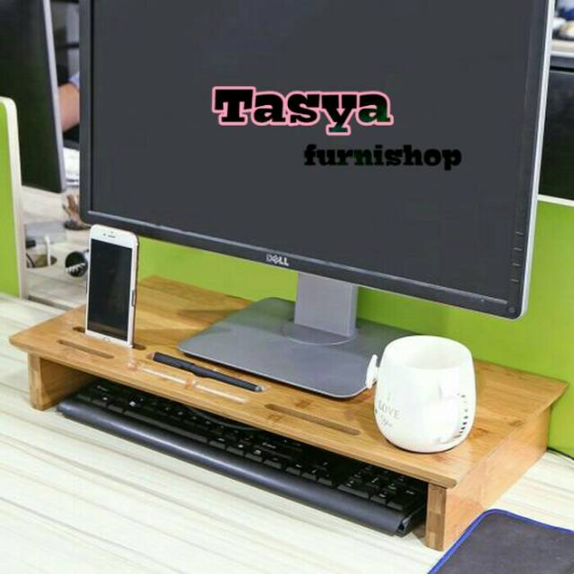 Jual Meja monitor,alas monitor kayu,Ts 013 | Shopee Indonesia