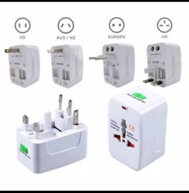 Jual Adaptor internasional travel adapter colokan kaki tiga | Shopee ...