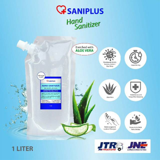 Jual SANIPLUS GEL HAND SANITIZER 1 Liter | Shopee Indonesia