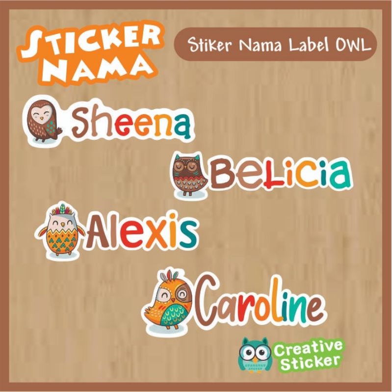 Jual Sticker Nama Anak Stiker Lucu buku pelajaran peralatan sekolah ...