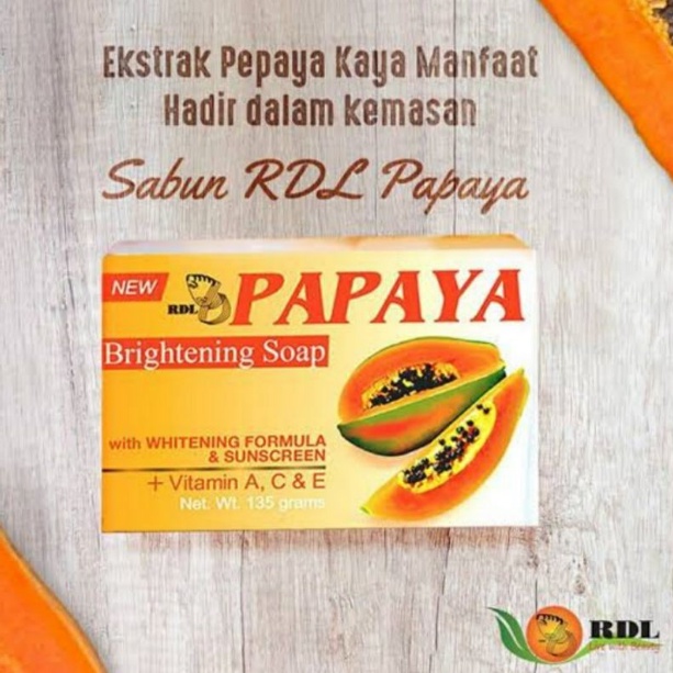 Jual SABUN PAPAYA RDL 135G 100% ORIGINAL + AMAN RDL Papaya Brightening ...