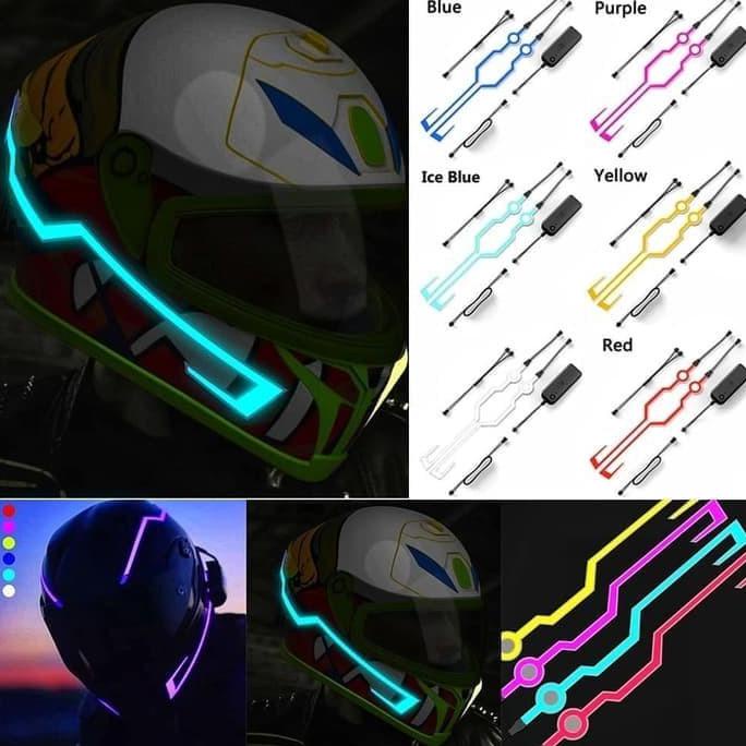 Jual Lampu Led Helm Motor Strip stiker Vlog tron movie el tape wire ...