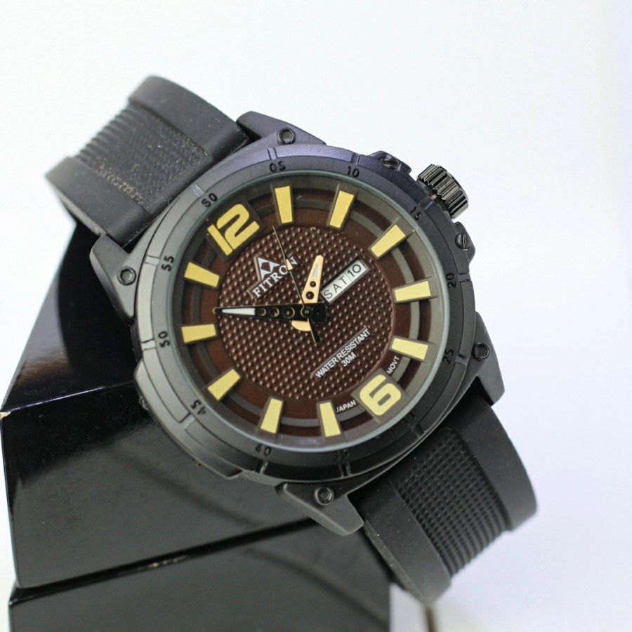 Jual jam tangan pria fashion fitron tanggal hari aktif | Shopee Indonesia