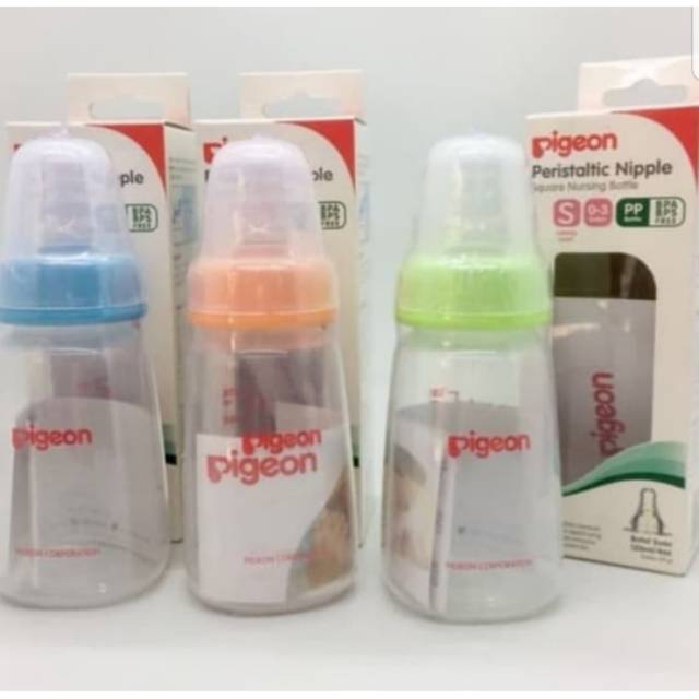 Jual Botol dot Pigeon Peristaltic Nipple, Square Nursing Bottle 120ml ...