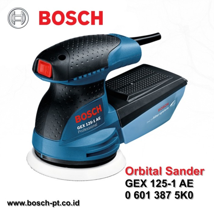 Jual Bosch Mesin Amplas Listrik GEX125-1AE / Orbital Sander GEX 125-1 AE | Shopee Indonesia