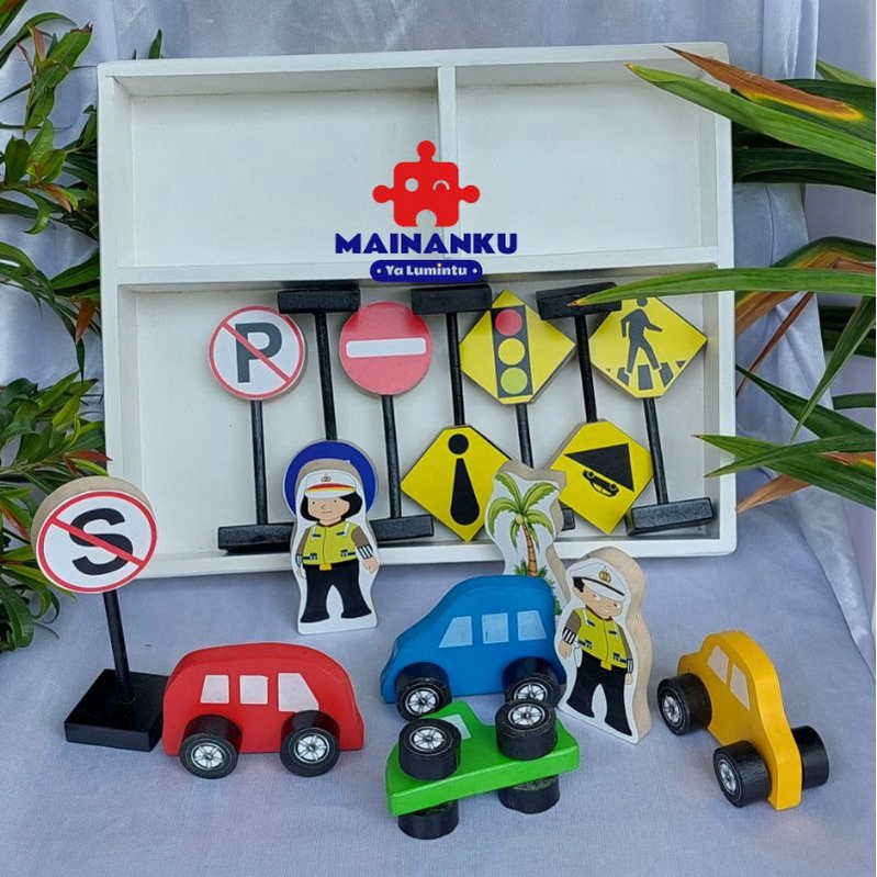 Jual Mainan Edukasi Balok Rambu-rambu Lalu Lintas | Shopee Indonesia