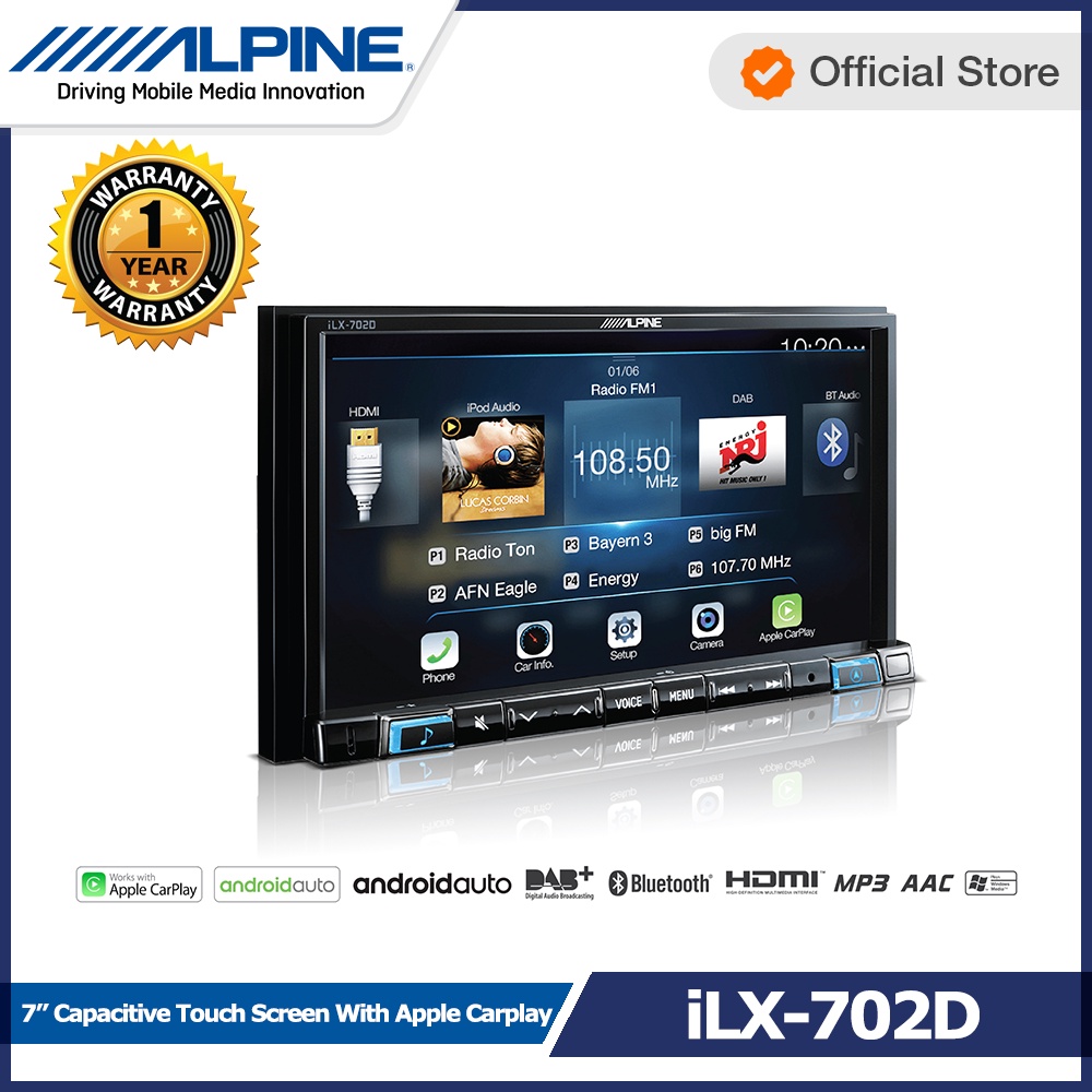 Jual ALPINE Head Unit 7 Inch Touch Screen Apple CarPlay Android Auto ...