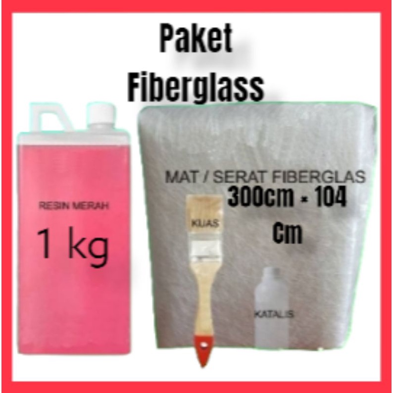 Jual Paket Fiberglass Resin 1 kg,Mett 1 kg, Katalis & kuas | Shopee ...